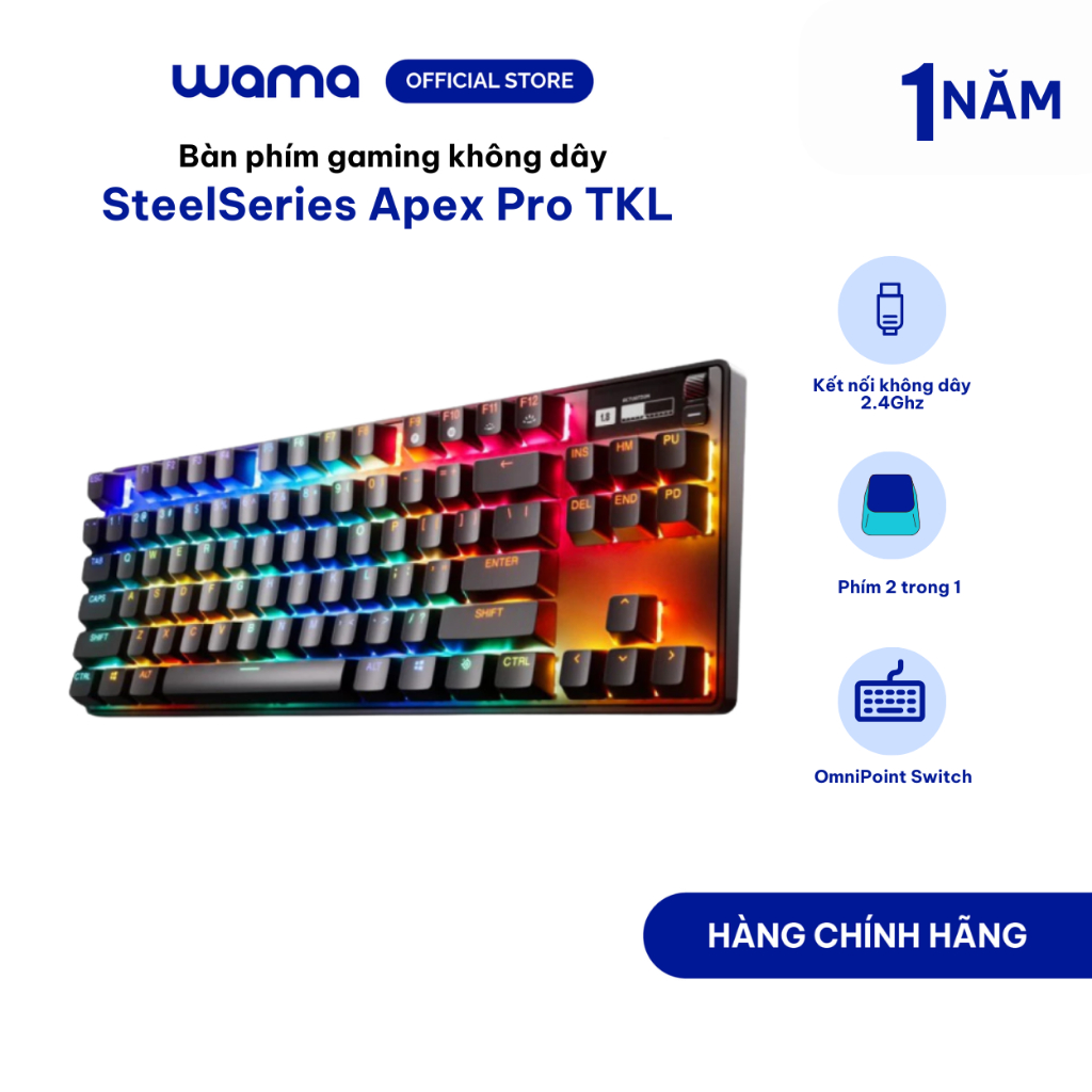 Steelseries Apex Pro TKL wireless gaming keyboard with armrest, Esport ...