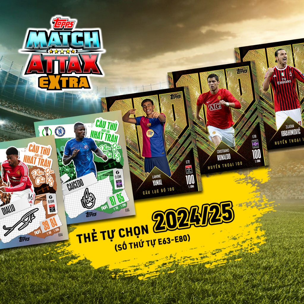 Player Card Printed Match Attax Extra 2024-25 Optional (No. E63-E80) | Shopee Malaysia