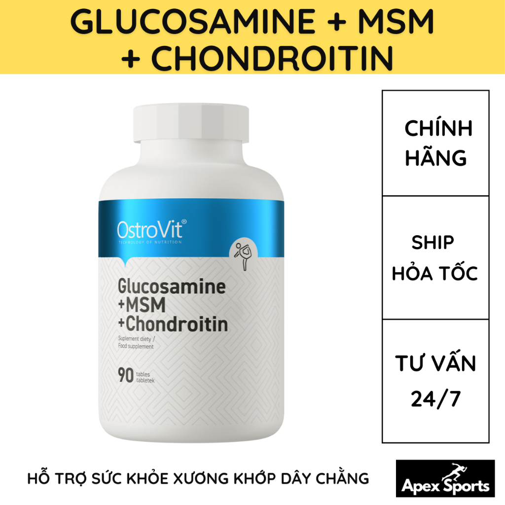 Ostrovit Glucosamine + MSM + Chondroitin 90 tablets, supports bone ...