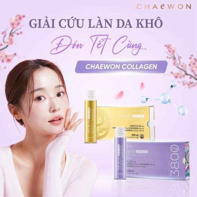 [Combo Of 30 Bottles] The Collagen CHAEWON Signature 5000mg Korean Drink Helps Beautify Skin Box ...