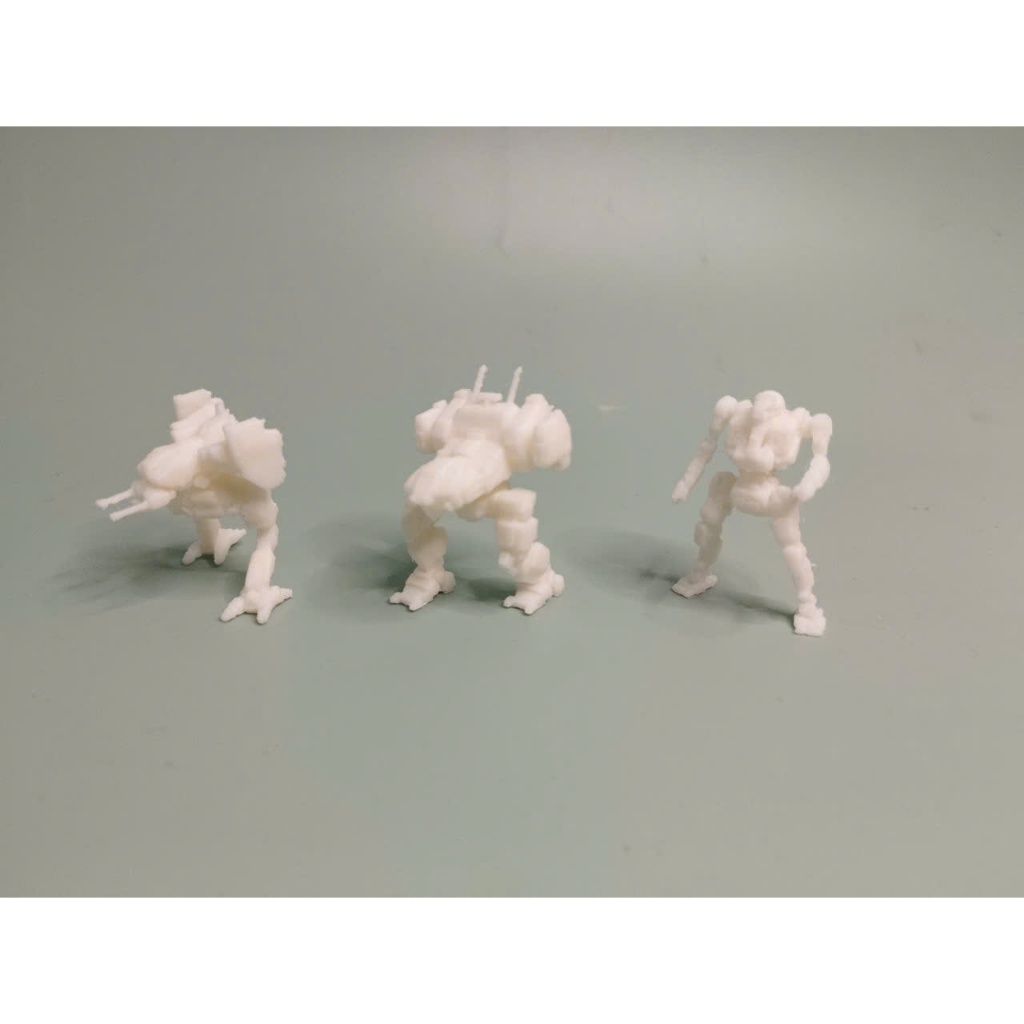 Battletech Light Mech 3D printed toy model set 1 - Self-coloring model ...