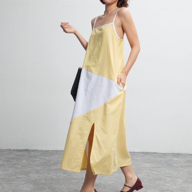 Rustea Vitamin Slip Dress - 2-strap horizontal neck Dress with 2 colors ...