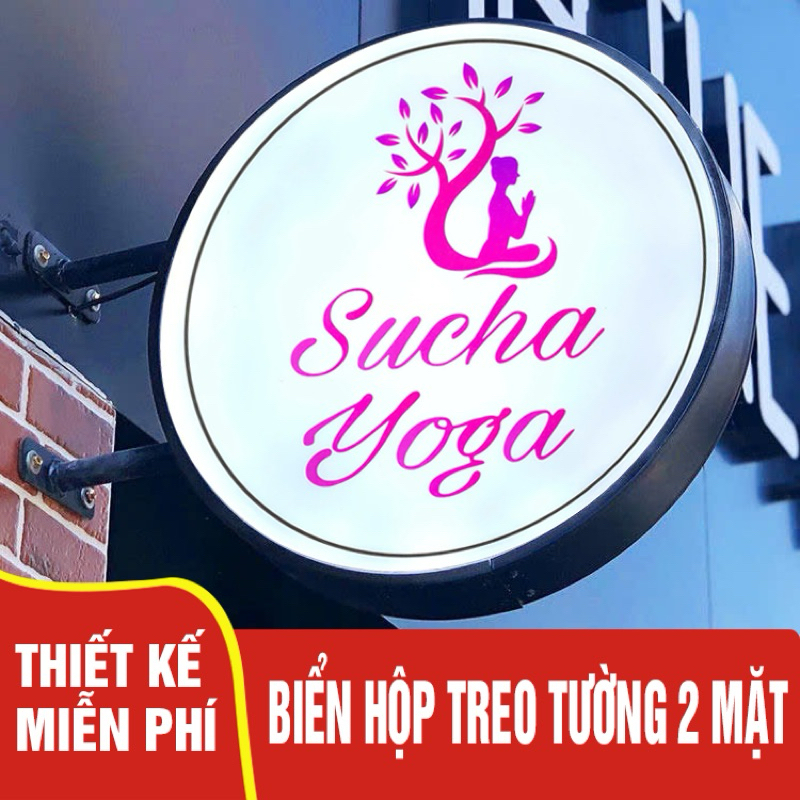 Round floating suction sign, 2-sided mica sign, base and full lights ...