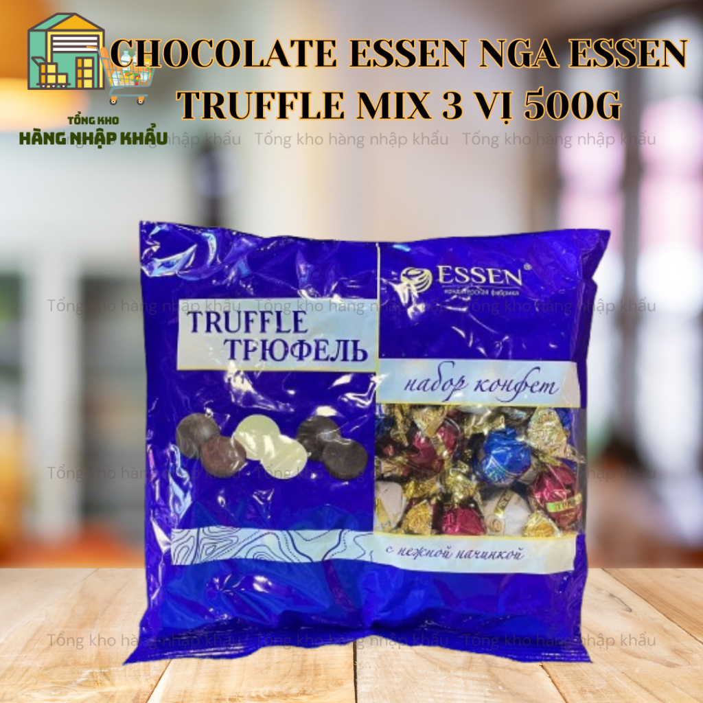 Russian chocolate candy Essen Truffle mix 3 flavors 500g | Shopee Malaysia
