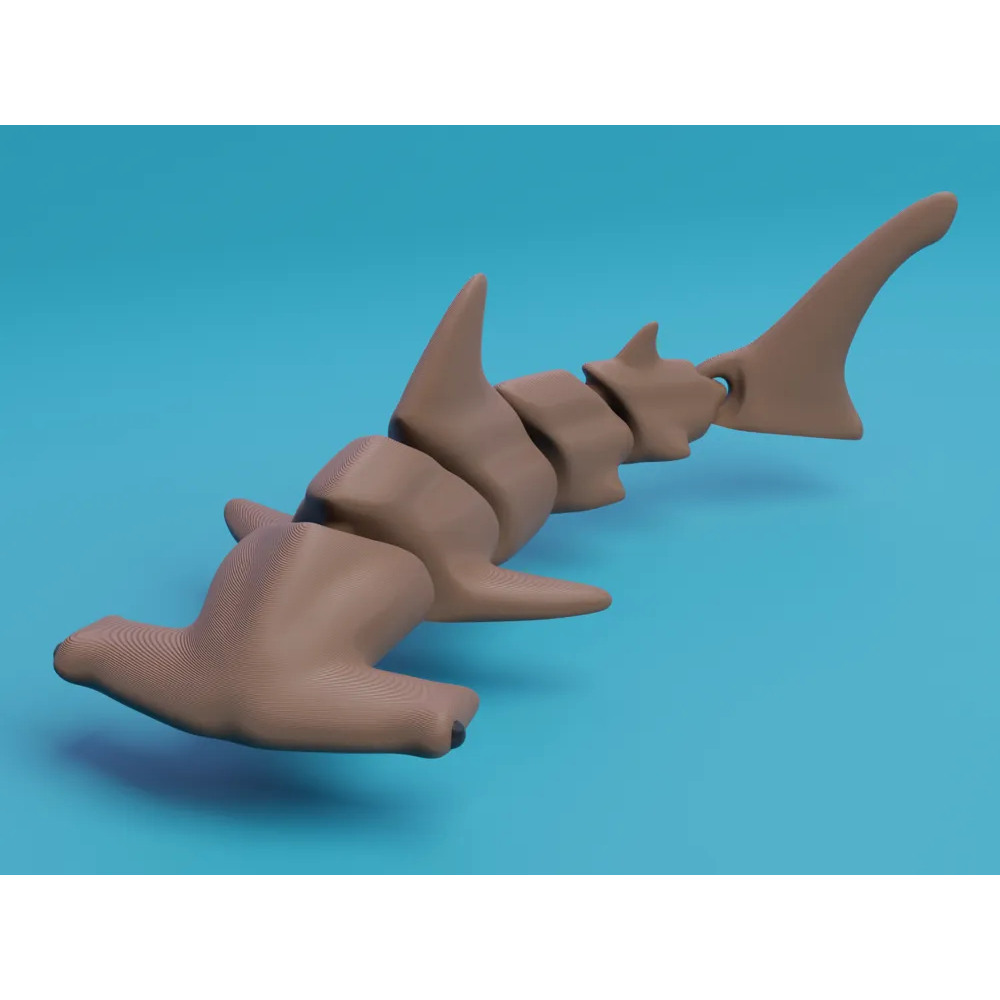 3d printed Hammerhead shark toy model, children's toy model, shark ...