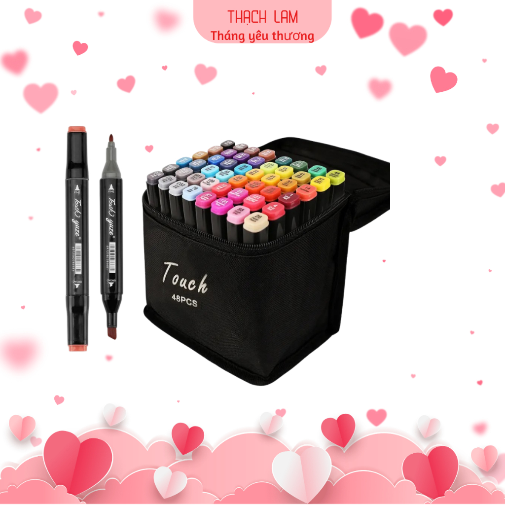 Free 3 additional 60/80 Touch Cool Marker Colored Pens with 2 anime ...