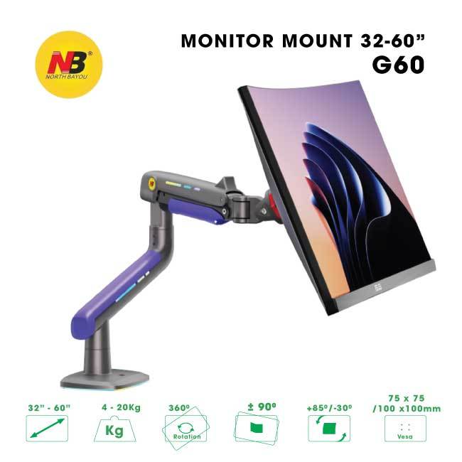 Nb-g60 Led RGB Screen Mount / ARM / Gray Black (Genuine Product ...