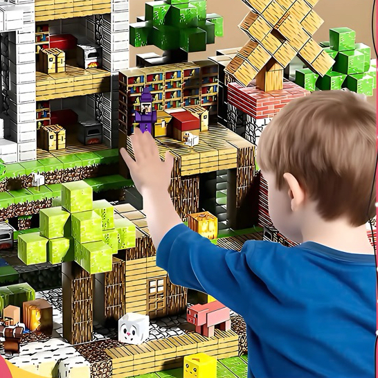 (50 Get 10 FREE) Minecraft Magnetic Blocks Educational Model Building ...