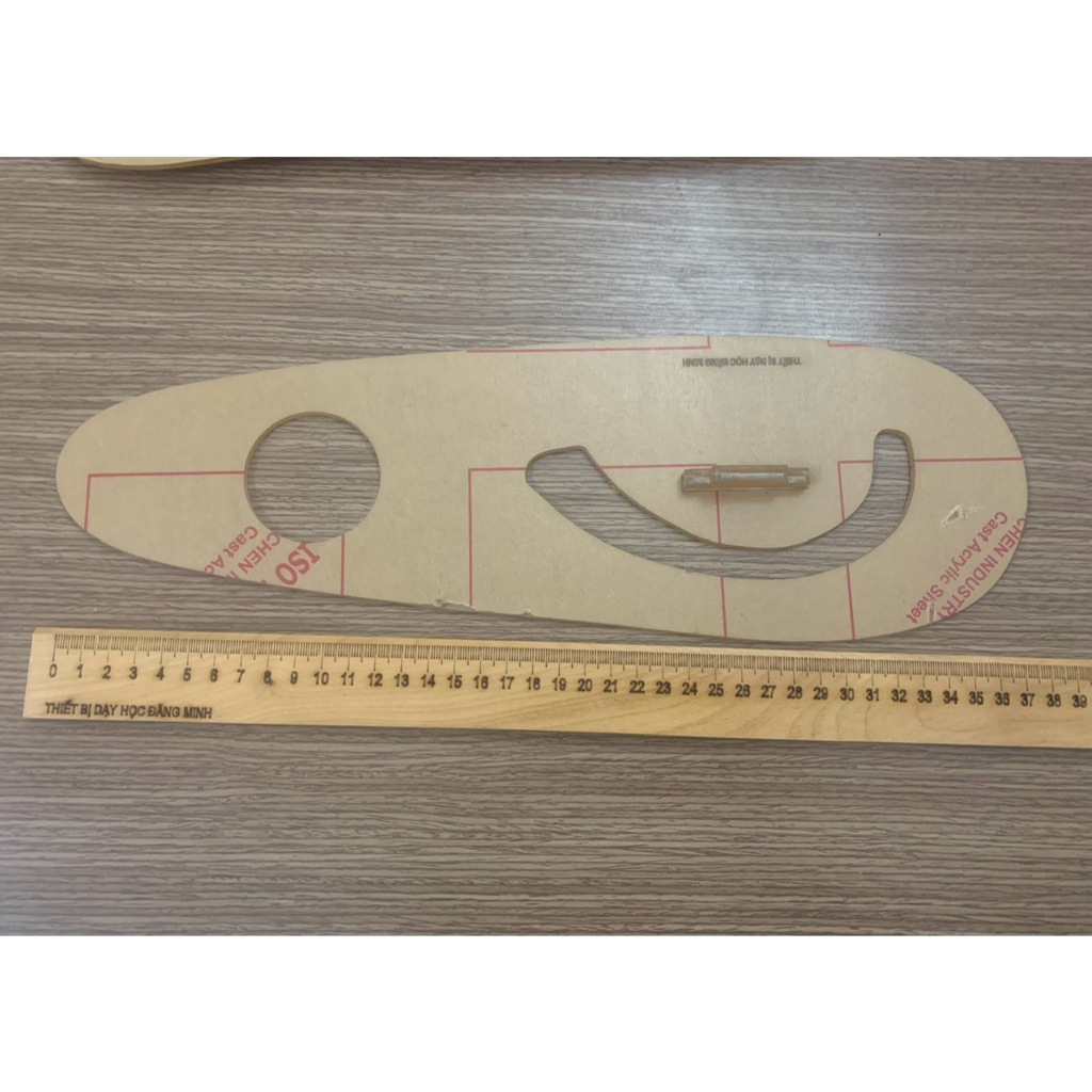 PARABOL 3mm transparent plastic graphing ruler MIKA, Mica, Meca, Meka ...