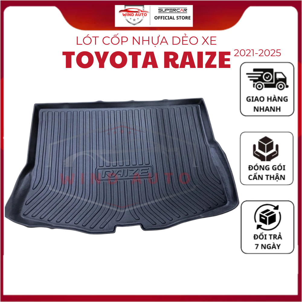 Flexible Plastic Trunk Liner for Toyota Raize 2021-2022-2023-2024-2025 ...