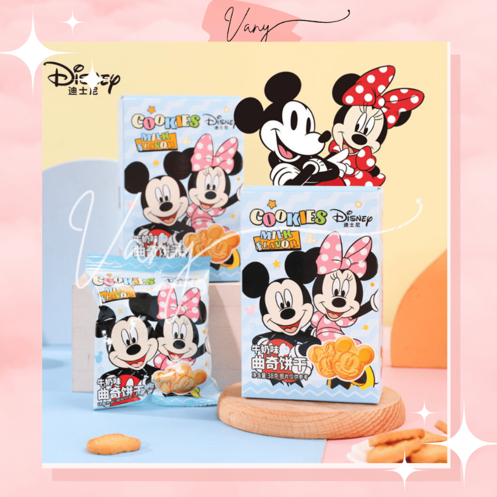 Disney Mickey Mouse Minnie Mouse Cookie Box Pink Blue Mickey Head Shape ...