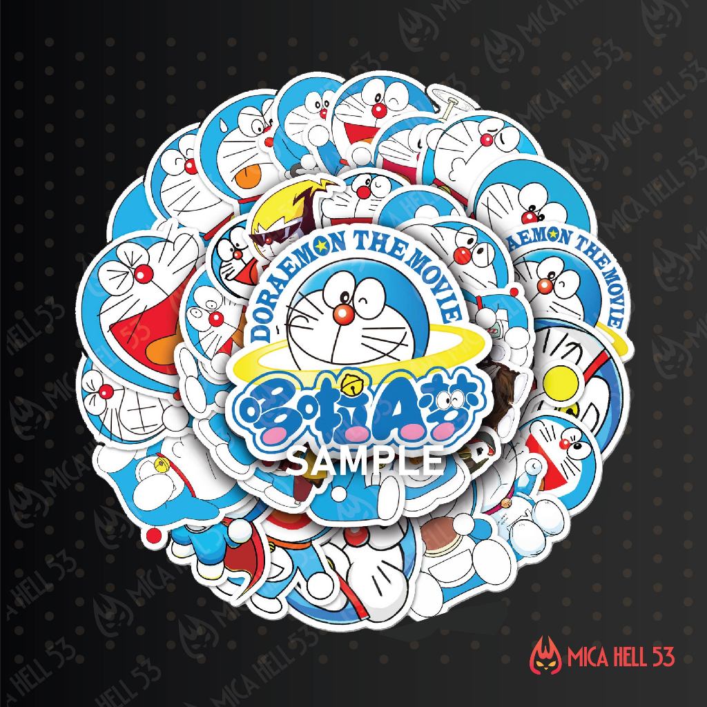 Sticker Anime Manga Doraemon Doremon Sticker Doremon Robot Cat Glitter ...