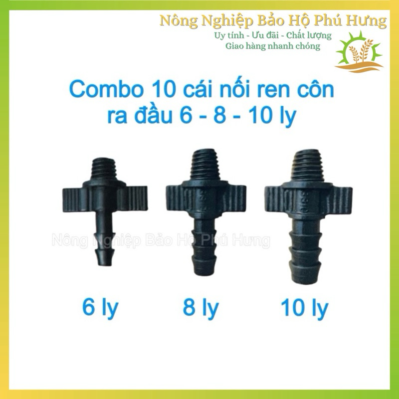 Combo of 10 Connecting Pieces with External Cone Thread to Head of 6 ...