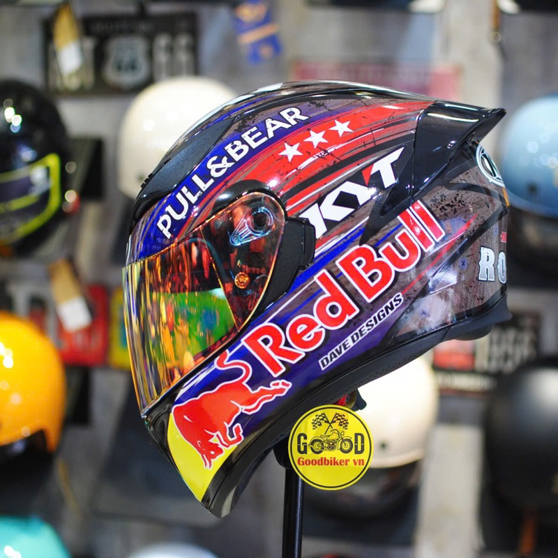 Fullface Royal M138 helmet with REDBULL USA KYT stamp | Shopee Malaysia
