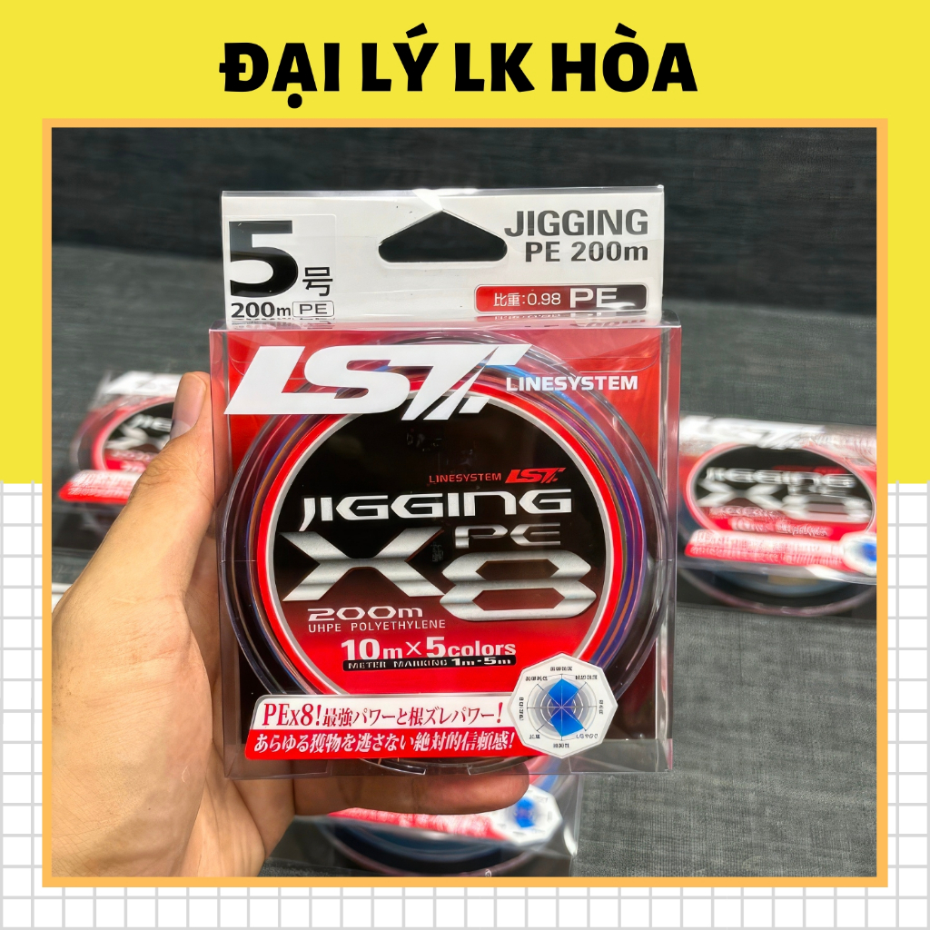 Lst JIGGING PE X8 Fishing Parachute Line Specialized in Green Fishing 200M Long - Made in Japan ...