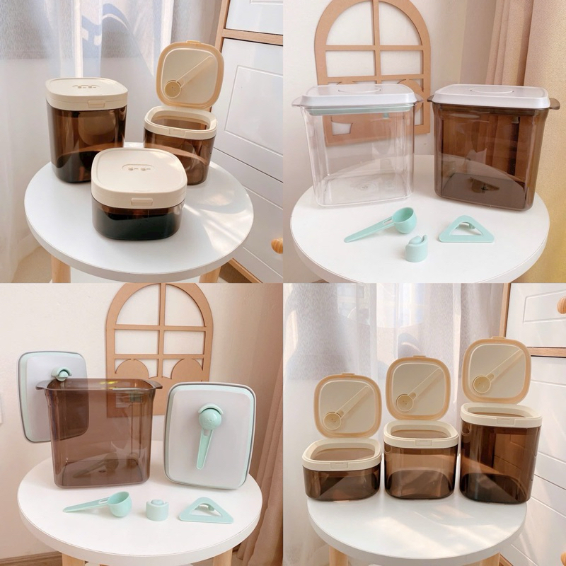 Ankou powdered milk container with many capacities, convenient for ...