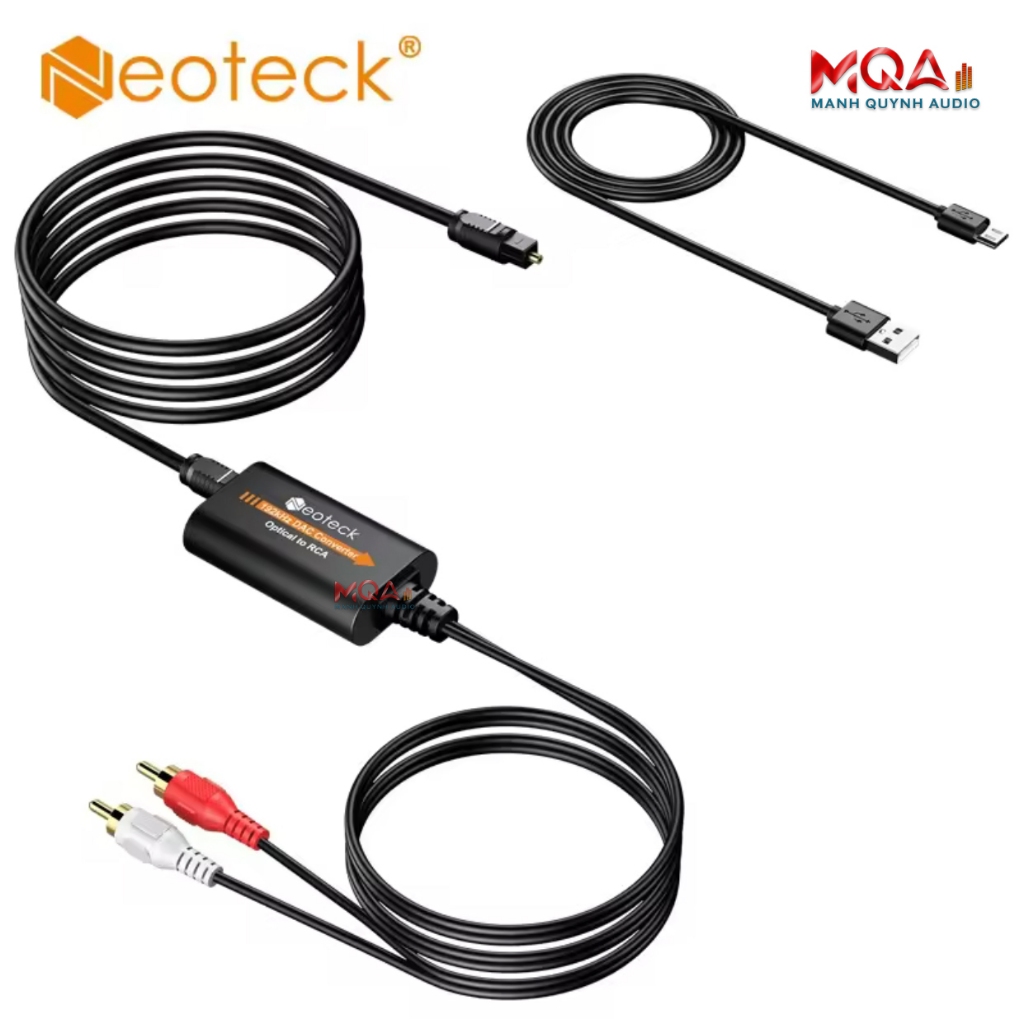 Neoteck Optical to RCA 192Khz Optical DAC Audio Converter Hi-res ...