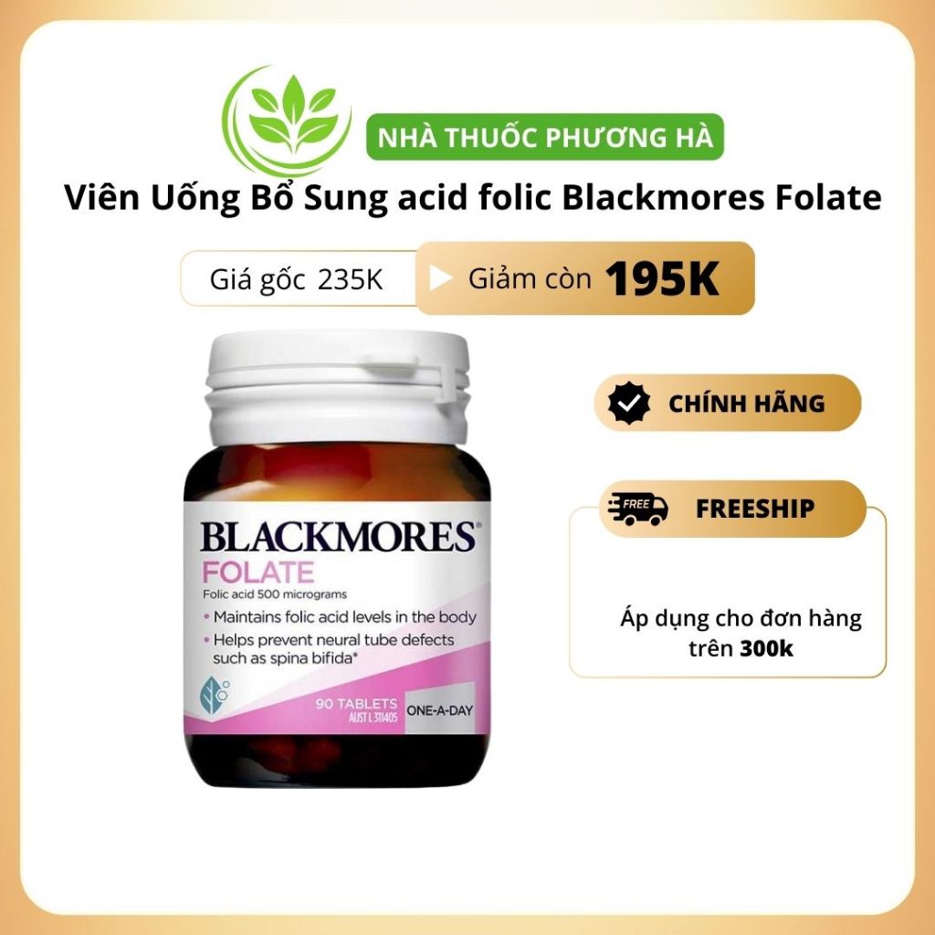Blackmores Folate 500mg (Australia) contains Folic Acid for pregnant ...