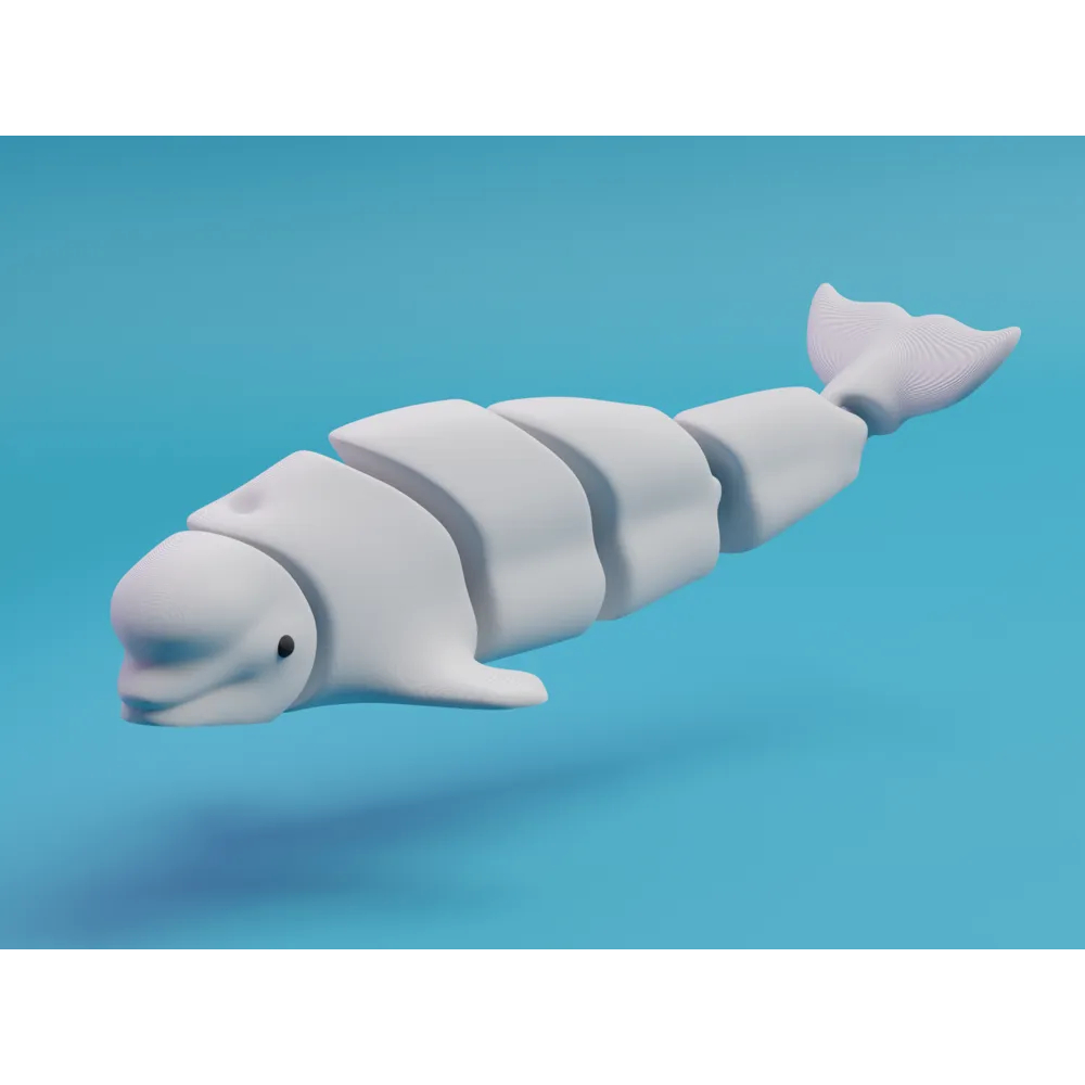 3d printed Beluga Whale toy model, children's toy model, shark model ...