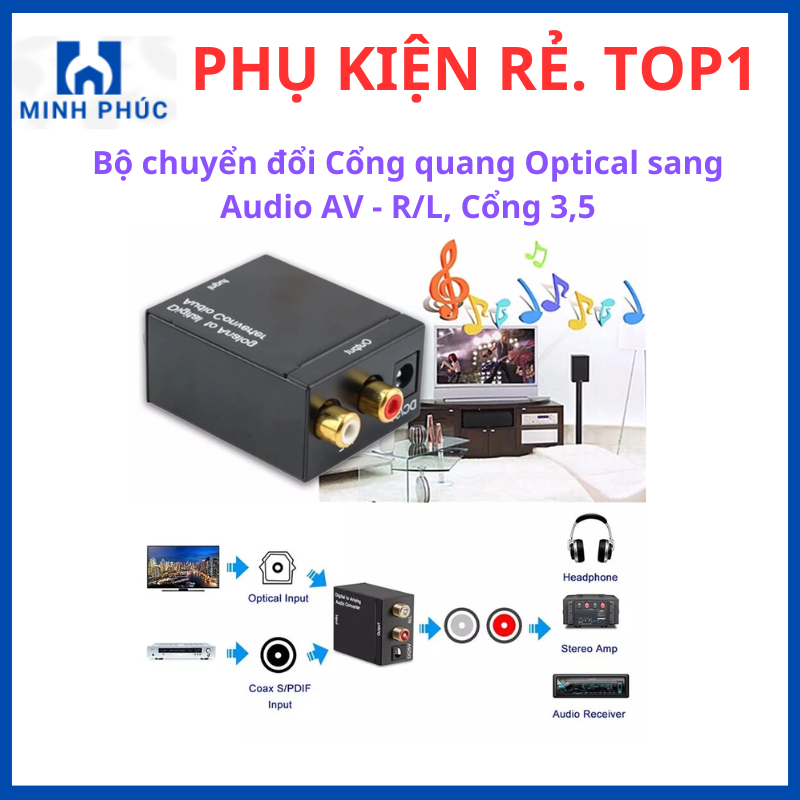 Optical to Audio AV Converter - R/L, 3.5 Port Supports Genuine Tv Model 2025 | Shopee Malaysia