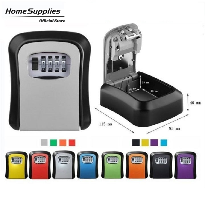 Wall-mounted lockbox for homestay Black (Semi-metal material) | Shopee ...