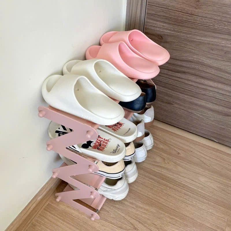 Lovely, cheap 4-tier pink shoe rack for women | Shopee Malaysia