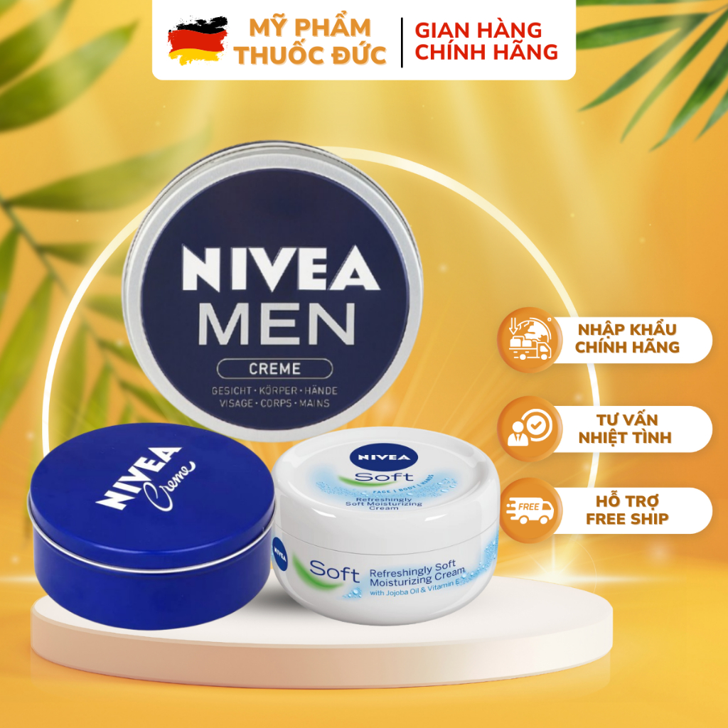 Nivea Creme, Nivea Soft, Nivea Men moisturizer protects and nourishes ...