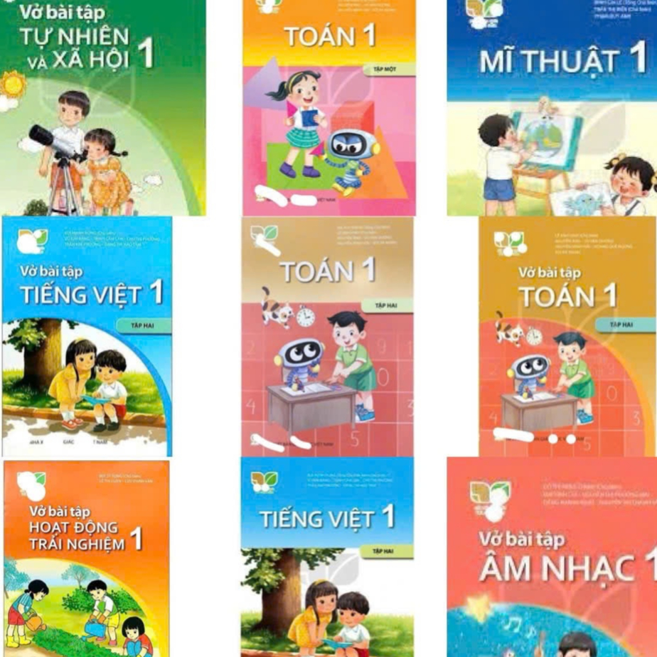 TRI Vietnamese math writing notebook, music, ethics, art...grade 1 ...