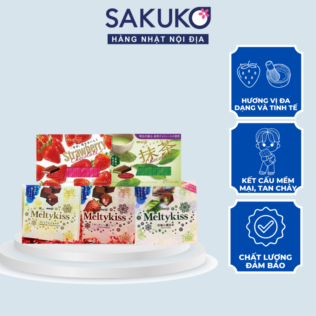 Meltykiss fresh chocolate strawberry, matcha flavor -MEIJI | Shopee Malaysia