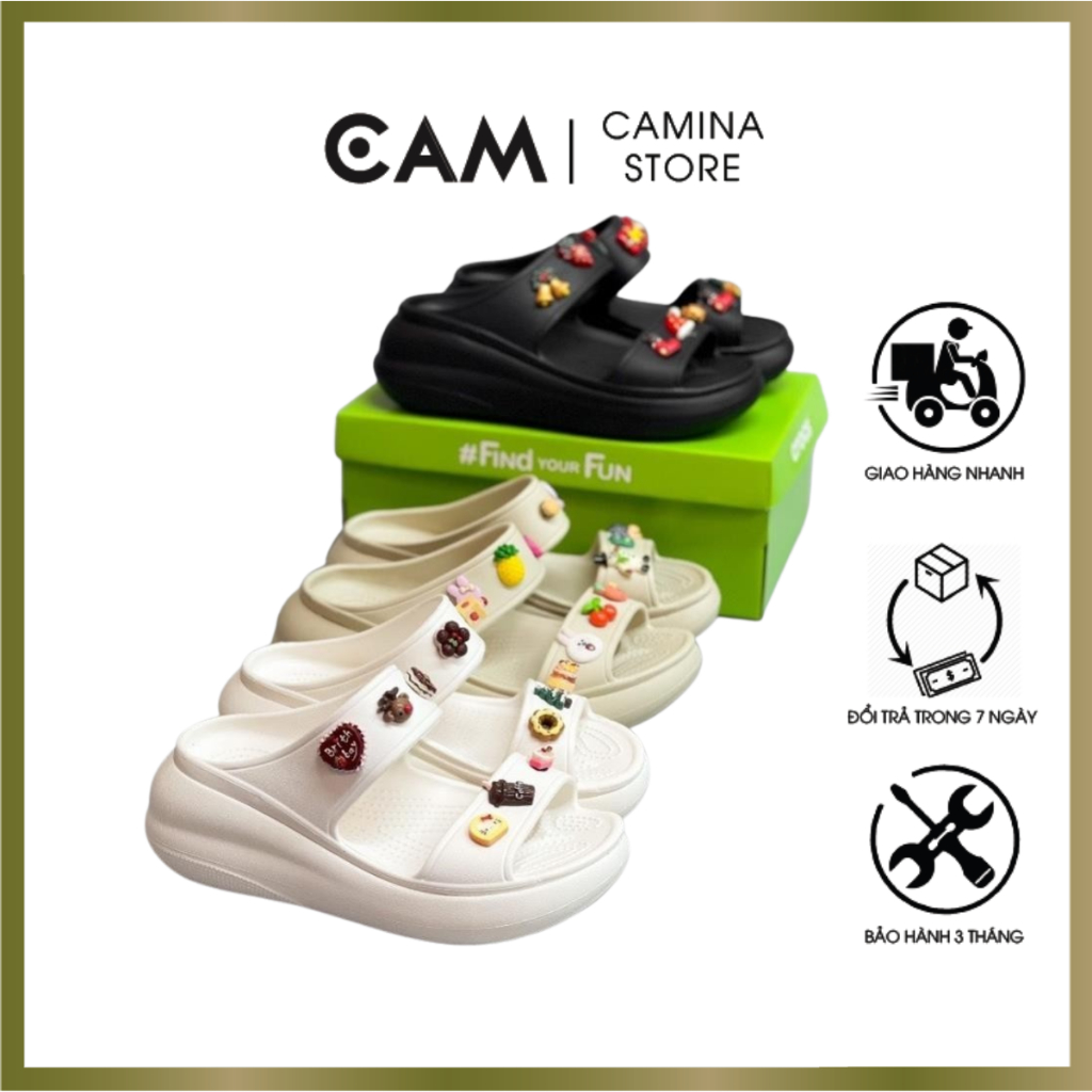 Crocs padded sole with beautiful wedge shape, Cross Sandal for women ...