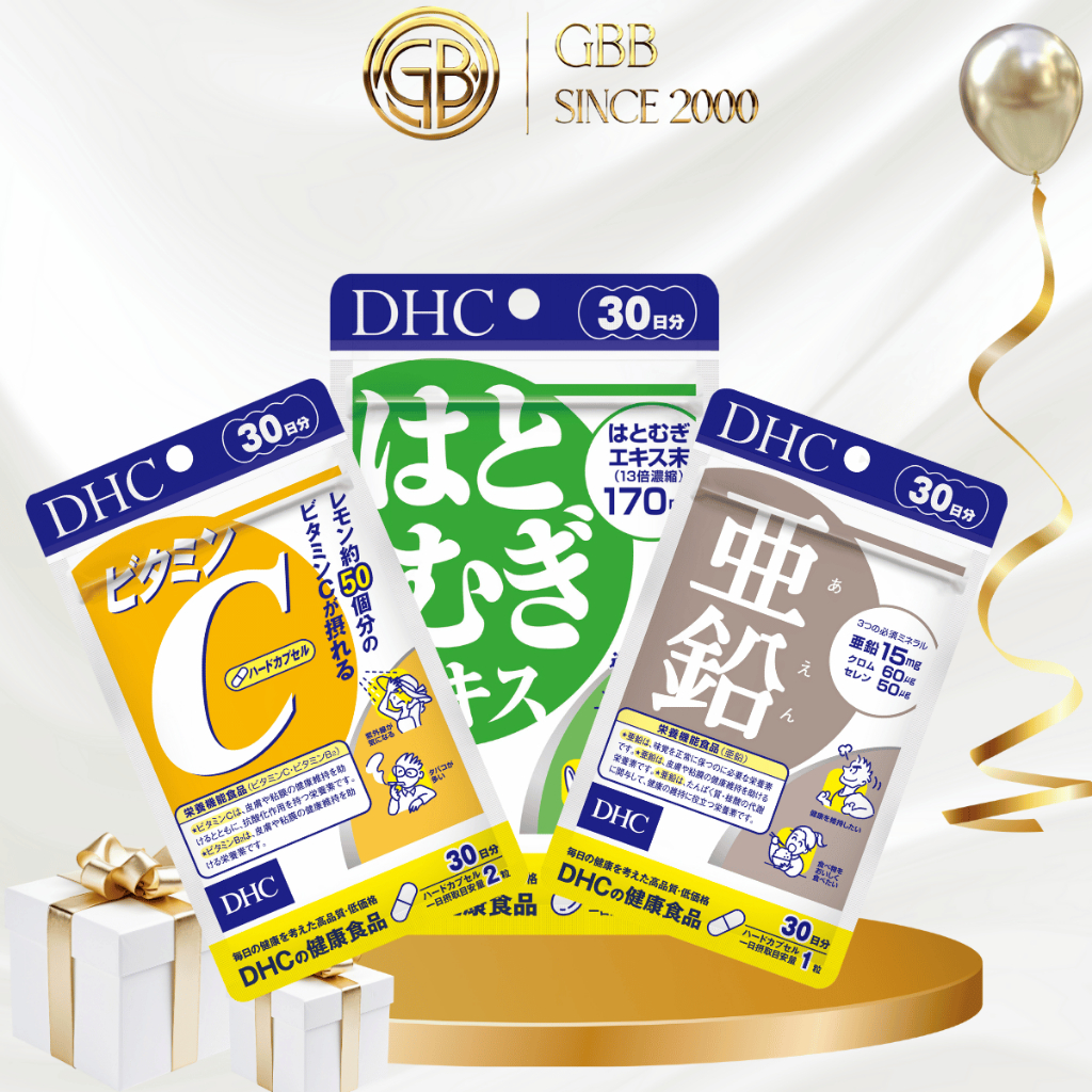 Combo DHC Vitamin C + Zinc + Brightening Pills (Vitamin C 60v - Italian ...