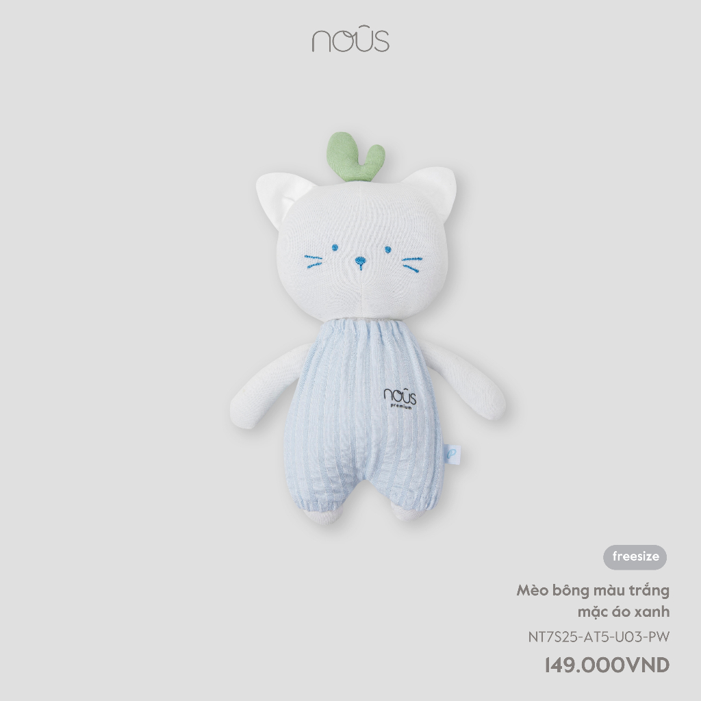Cute cat-shaped Nous teddy bear, mixed in many colors, small size for ...