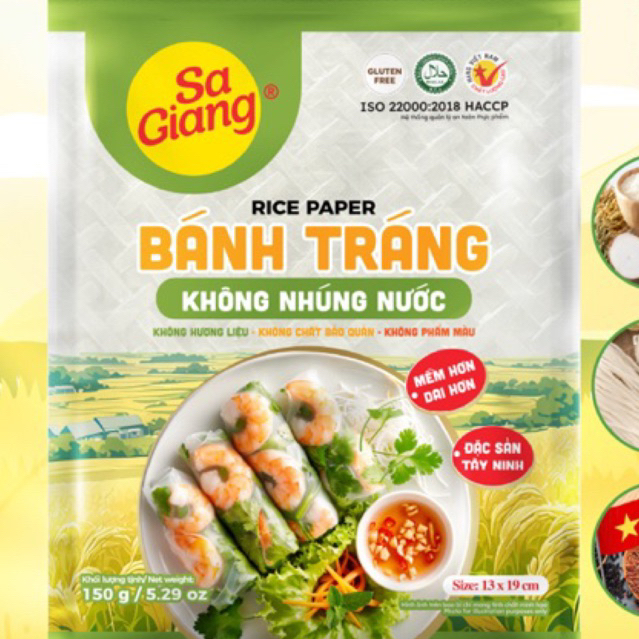 Combo of 5 sets of Sa Giang dew-dried rice paper. Tay Ninh rice paper ...