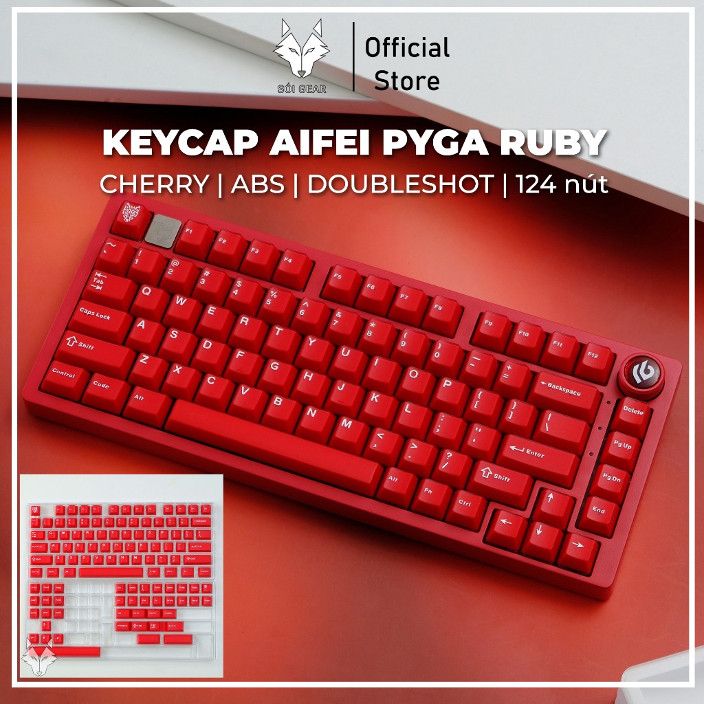 [HN - HCM EXPRESS] Mechanical keyboard button set | Keycap Cherry Aifei Pyga Ruby | ABS ...