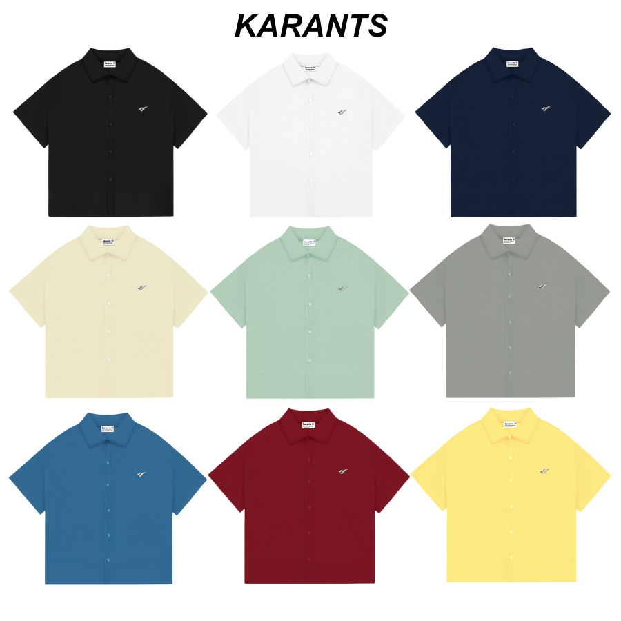 Karants Form Boxy Metal Logo Plain Shirt Premium Cool Cotton Fabric for ...