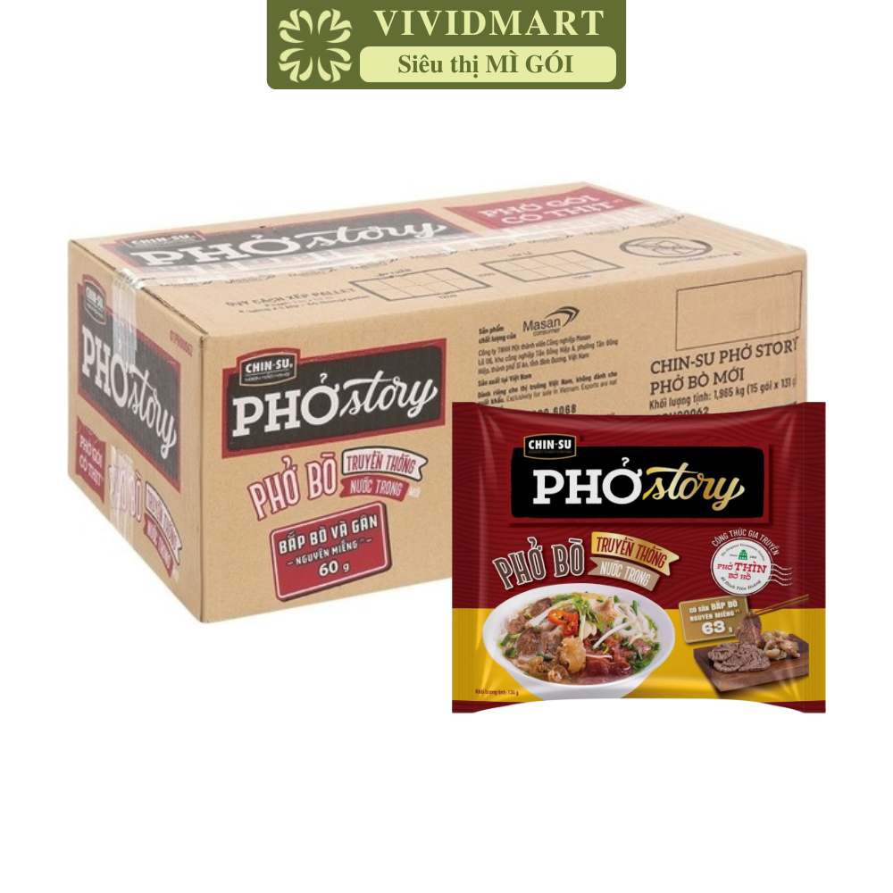[BOX OF 15 PACKAGES]- MASAN - Chinsu Pho Story PACKAGE 131g (WITH REAL ...