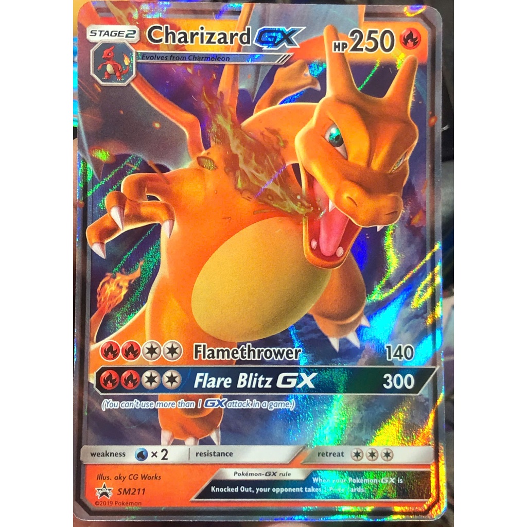 [KW2 Pokemon] [EN] [Played] Charizard GX Card - SM211 - Promo | Shopee ...