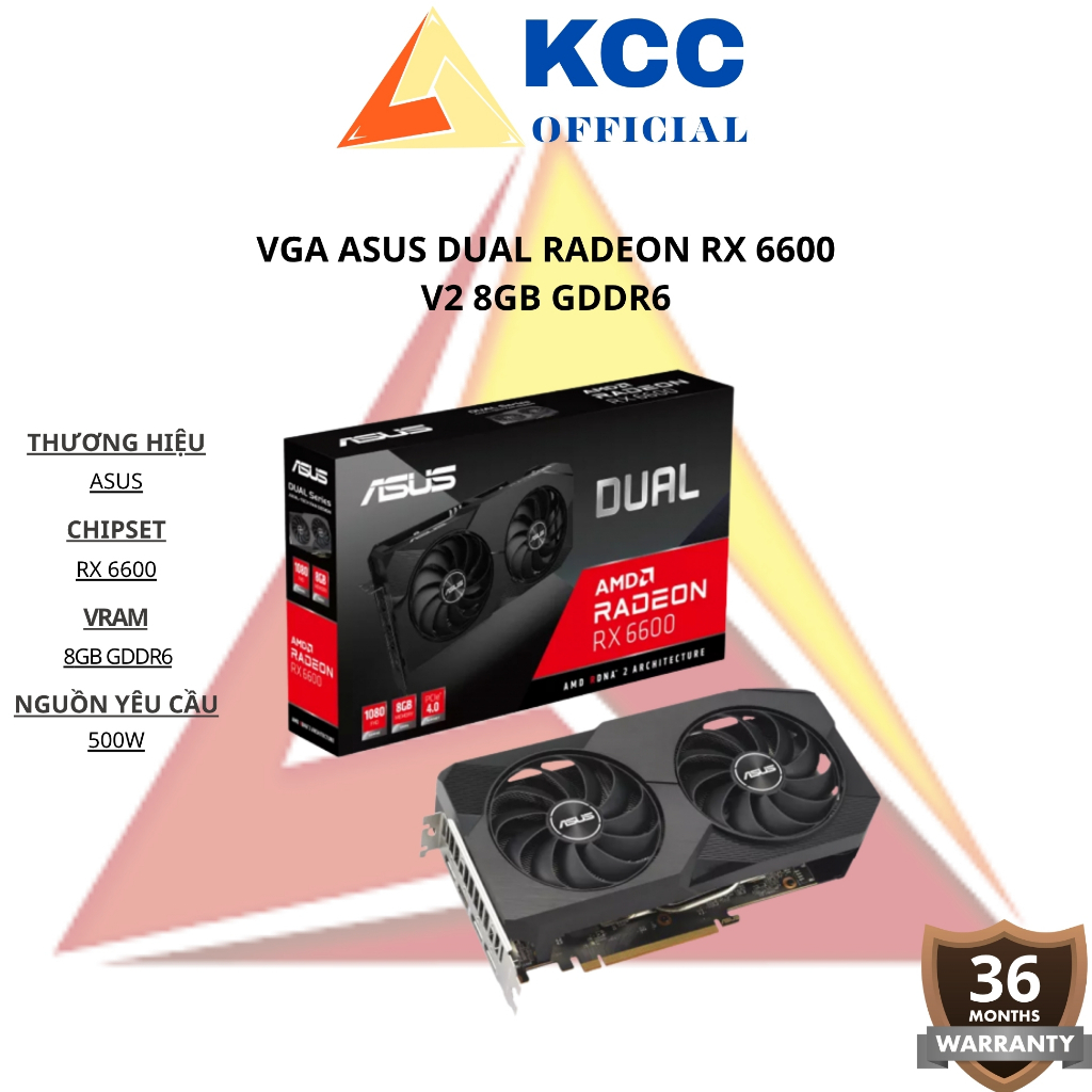 ASUS Dual Radeon RX 6600 V2 8GB GDDR6 VGA | Shopee Malaysia