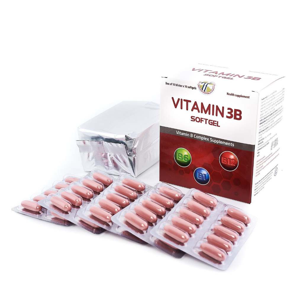 Vitamin 3B Softgel H/100 Tablets [Longevity] supplements Vitamin B1, B6, B12 for the body ...