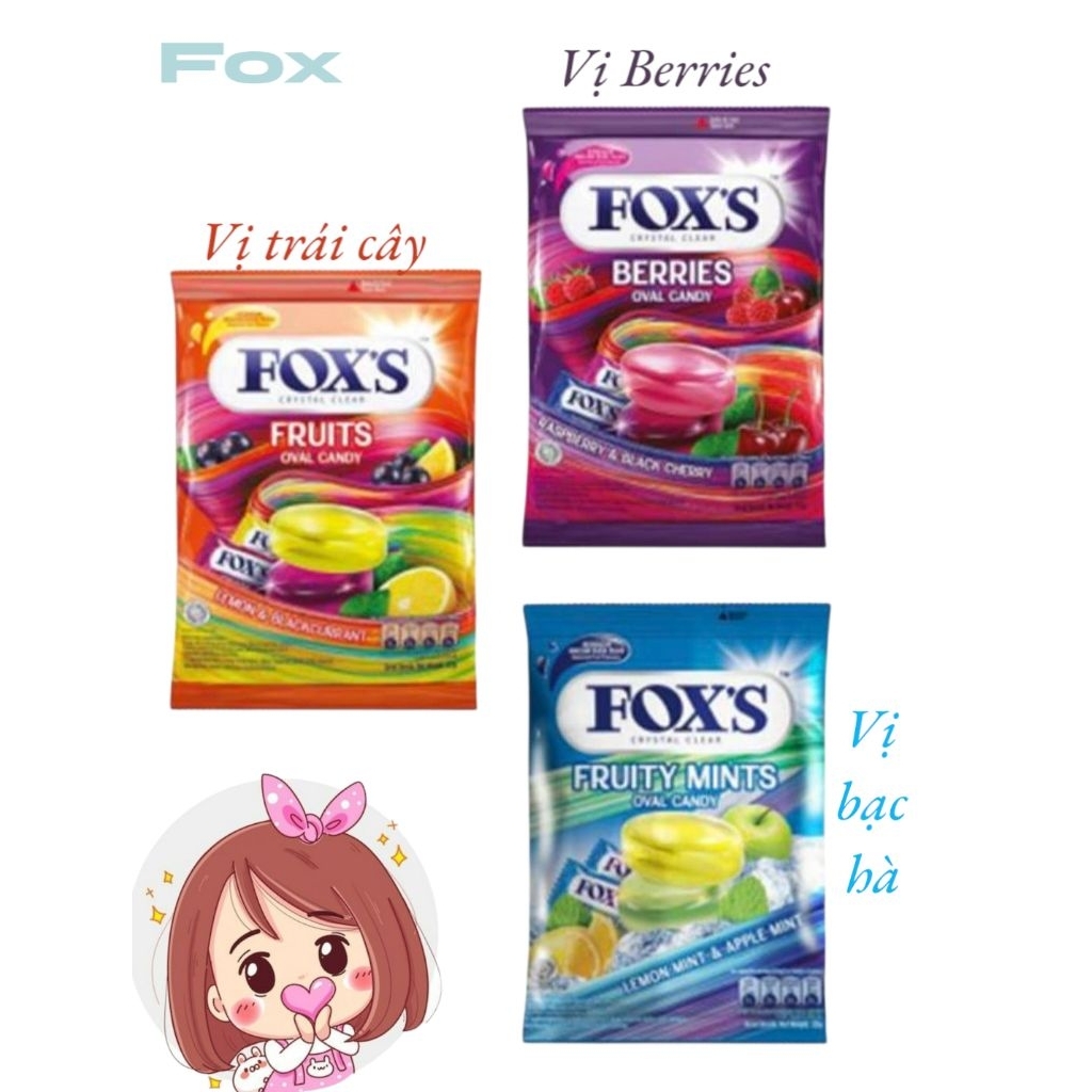 FOXS Fruit Candy Pack 125g (3 types) | Shopee Malaysia