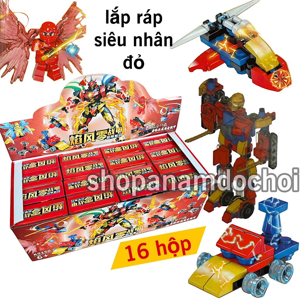 Tray of 16 red superhero assembly boxes | Shopee Malaysia