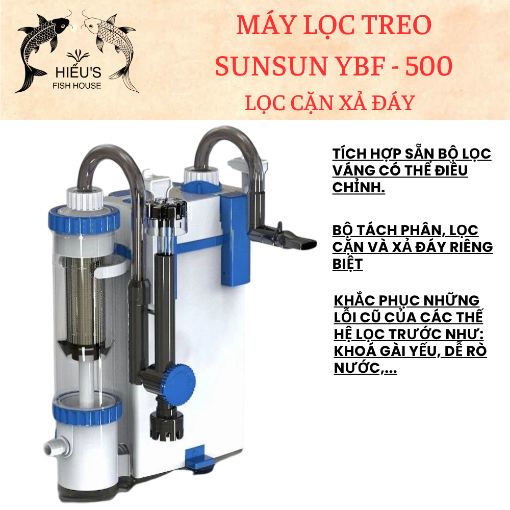YBF 500 Sunsun hanging filter effectively separates feces and scum ...