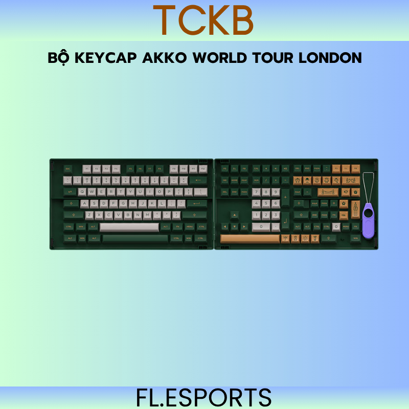 Akko World Tour London keycap set (PBT Double-Shot/ASA profile/198 ...