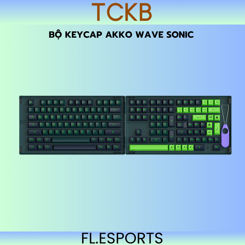 AKKO Wave Sonic keycap set (PBT Double-Shot/ ASA profile/ 226 buttons ...