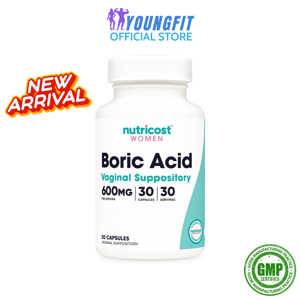 Nutricost Boric Acid 600mg 30 Capsules - YoungFit | Shopee Malaysia