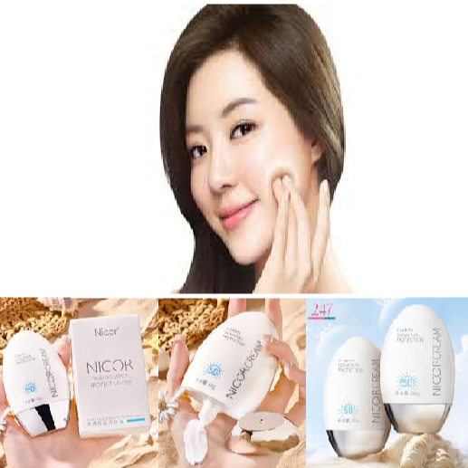 _ NICOR CREAM SPF50+ skin tone-enhancing sunscreen | Shopee Malaysia