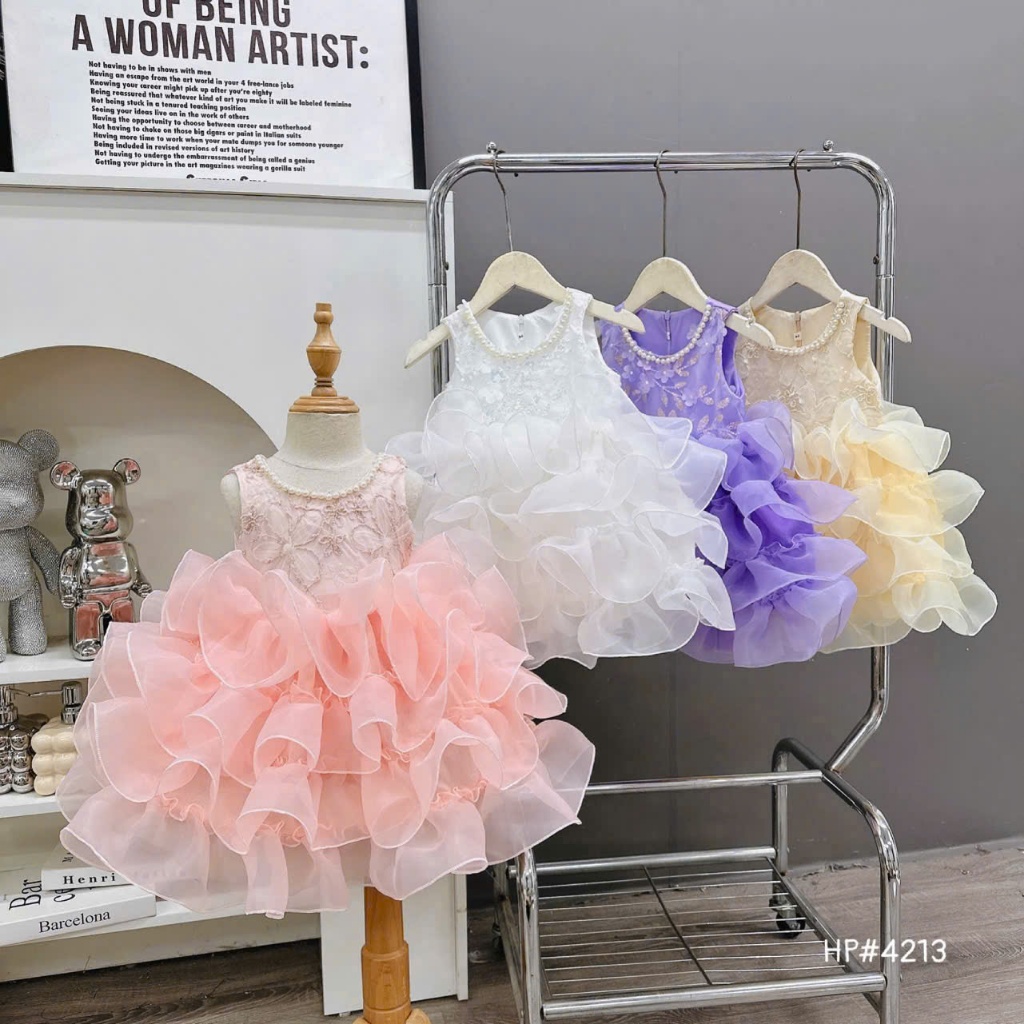 Silk princess dress/dress with flared design for babies to wear on ...