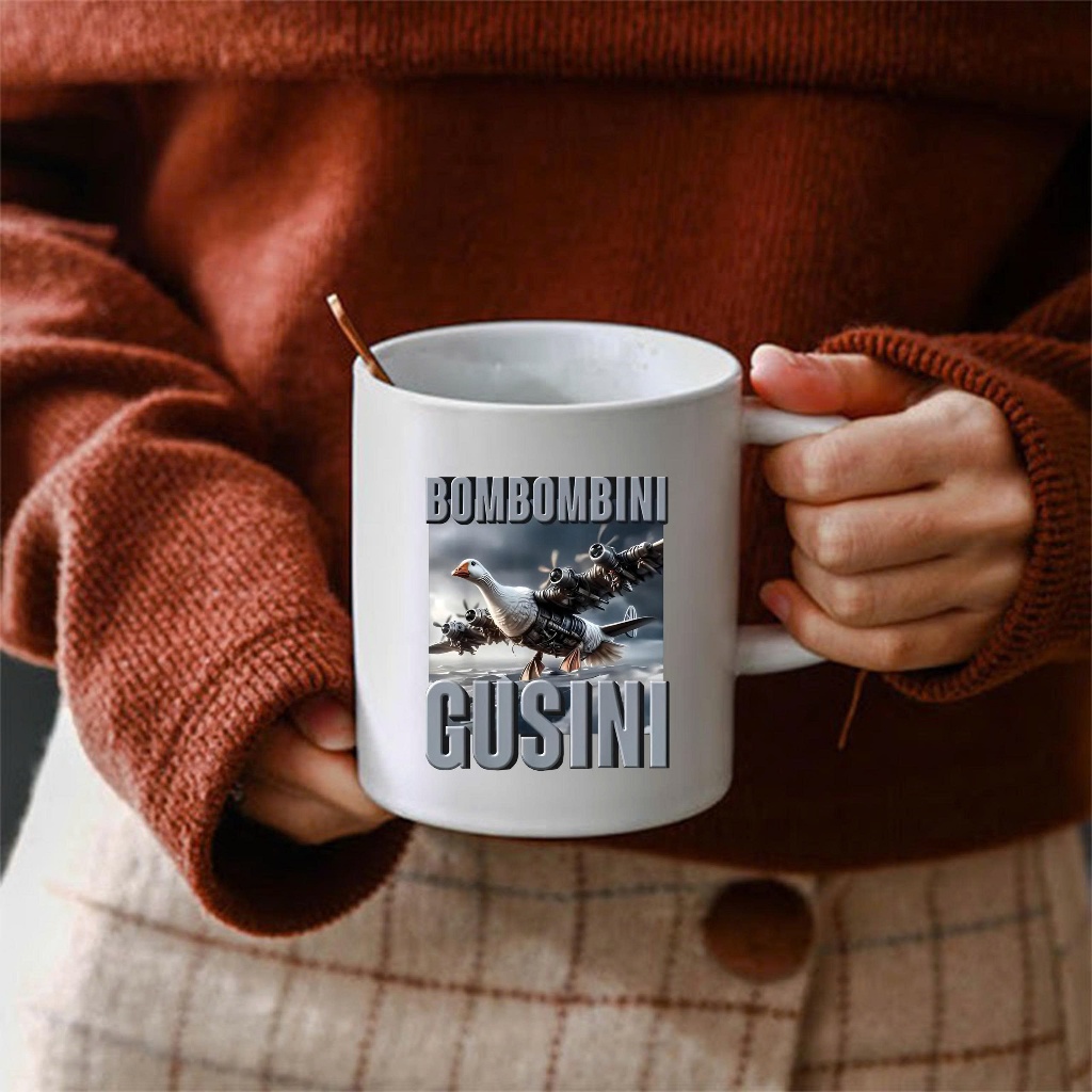 ITALIAN BRAINROT Tung Tung Sahur white ceramic cup printed with cute ...