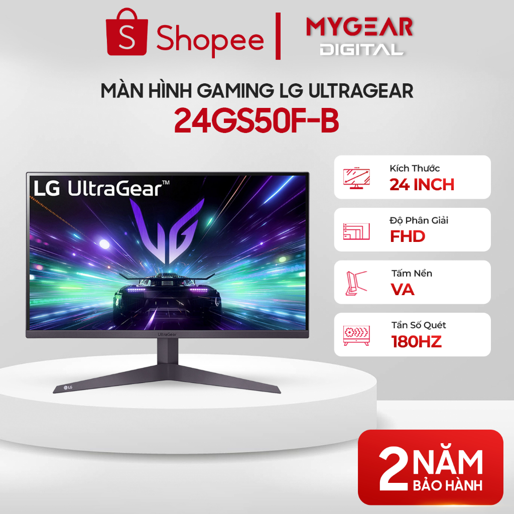 LG UltraGear 24GS50F-B Gaming Monitor 24 Inch FHD 180Hz 1ms VA HDR10 AMD FreeSync | Shopee Malaysia