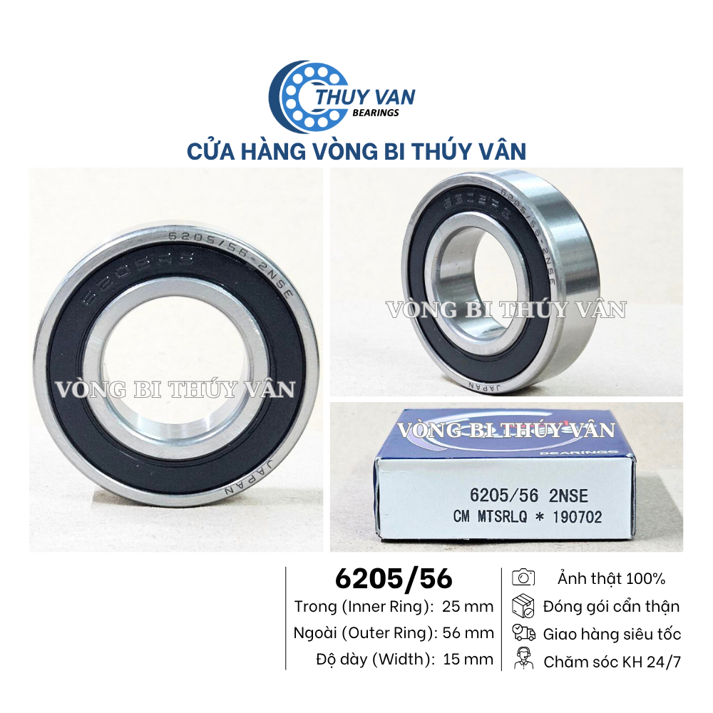 Small round bead bearing 6205, outer 56, 6205/56 (25x56x15); brake ...
